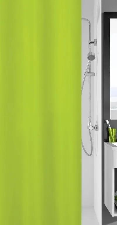 KITO sprchový závěs 120x200cm, polyester zelený (4937625238)