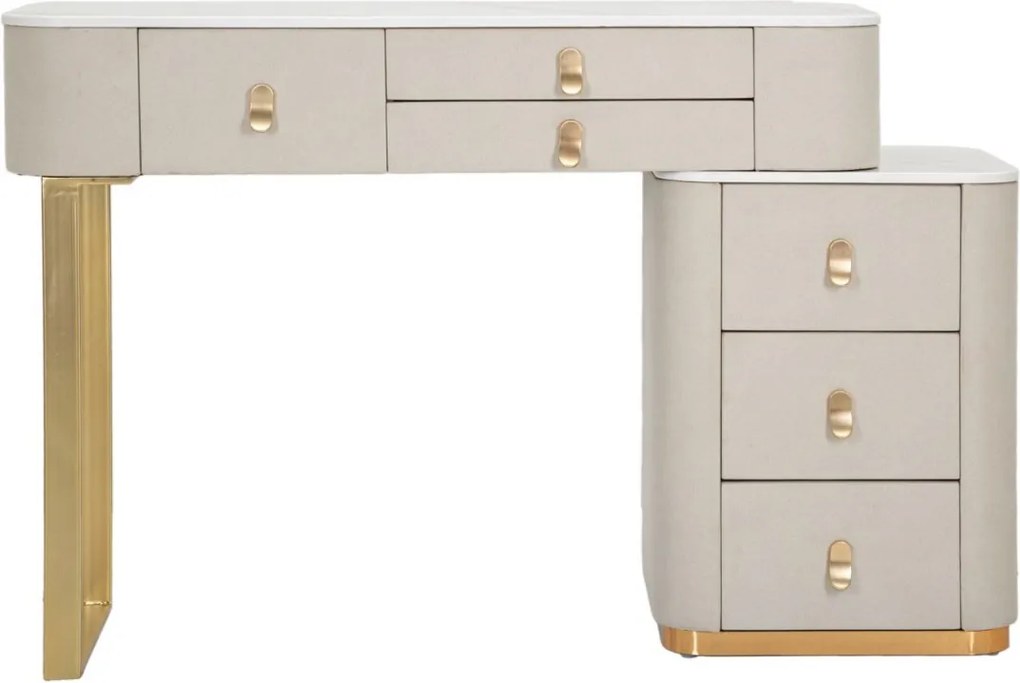 Designový toaletní stolek Ondelette 120 cm krémový