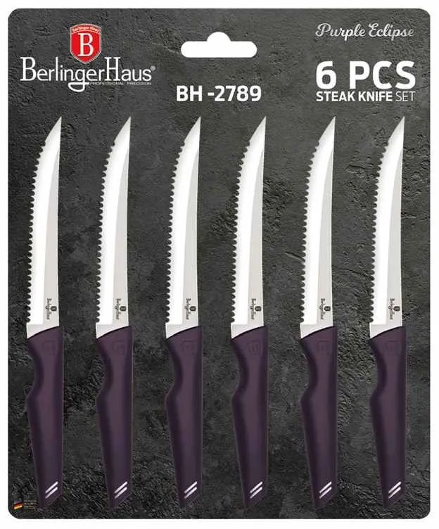 BERLINGERHAUS Sada steakových nožů 6 ks Purple Eclipse Collection