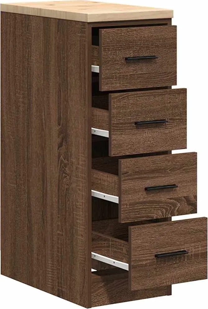 vidaXL Garážová skříň 30x51x85 cm Borovicový masiv [860580] Barva: Černá
