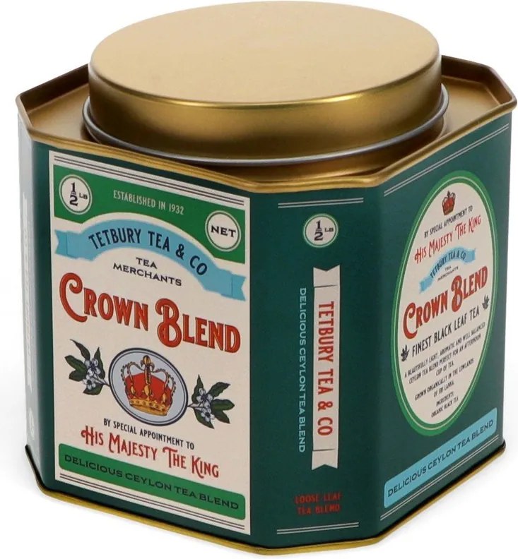 Kovová dóza na sypaný čaj Crown Blend – Rex London