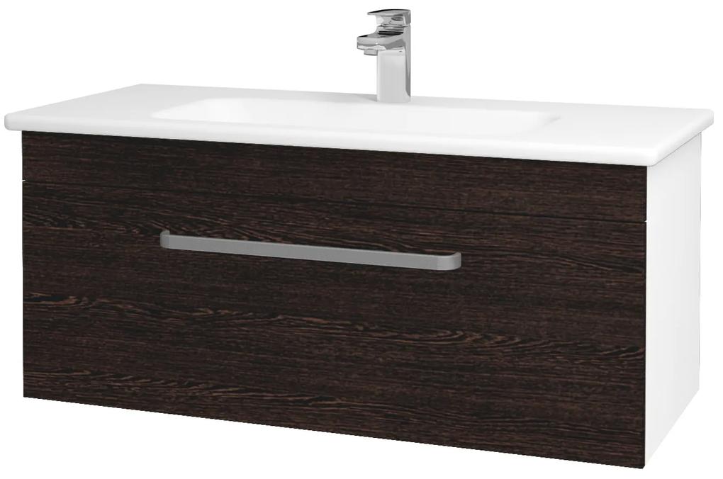 Dřevojas Koupelnová skříň ASTON SZZ 100 Varianta: N01 Bílá lesk / Úchytka T07 / D20 Galaxy