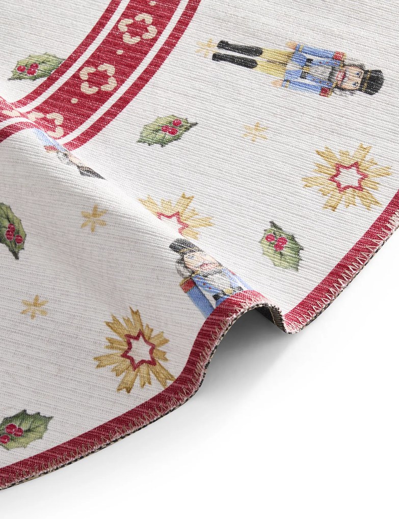 Villeroy & Boch Kusový koberec Toy's delight 106274 Cream, Red kruh, 160x160 (průměr) kruh, červená, obývací pokoj