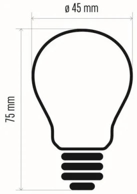 LED žárovka E27 EMOS Filament Mini Globe 3,4W (40W) teplá bílá (2700K) ZF1120
