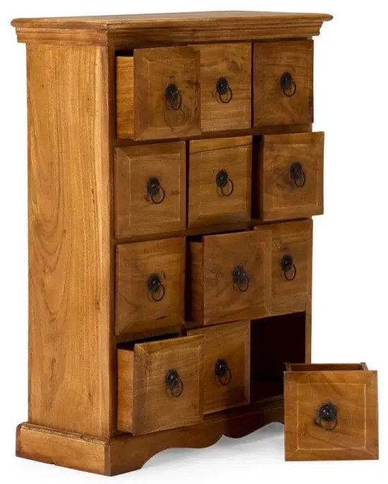 furniture-nabytek.cz - Masivní komoda Tahoma z akácie, lakovaná, přírodní – 58×25×82 cm