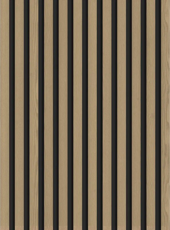 Mexen Lam-B, akustické stěnové lamely 275 × 30 cm, HDF deska 4 mm, technická dýha, dub ušlechtilý, S100-275307-3015-004