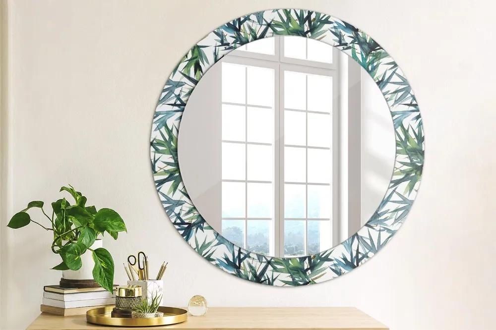 Kulaté dekorativní zrcadlo Modré palmy fi 70 cm