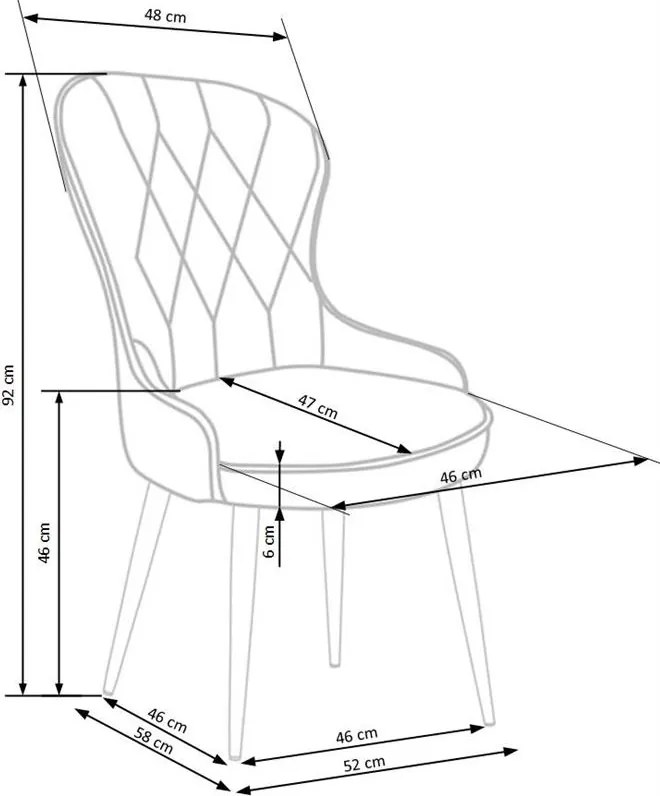Jídelní židle Rilla, šedá / černá