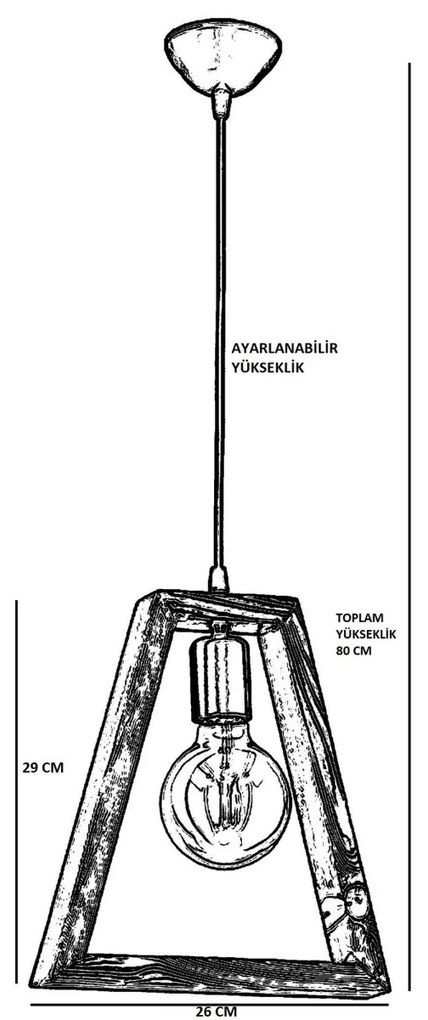 Stropní svítidlo Sarkit III hnědé