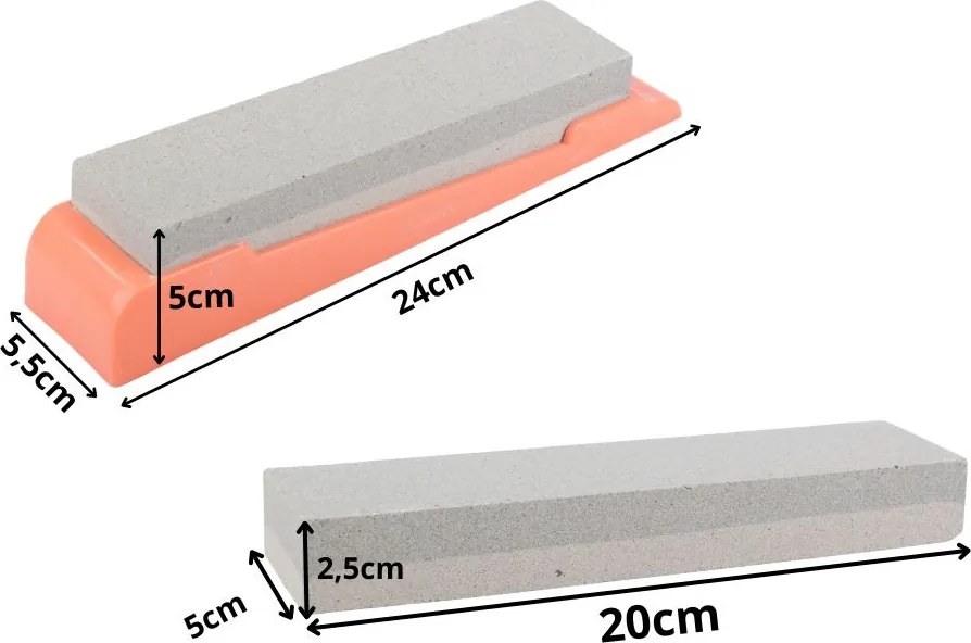 Verk Group Kamenný ostrůvek na nože a nůžky dvoustranný pravouhlý na podstavci