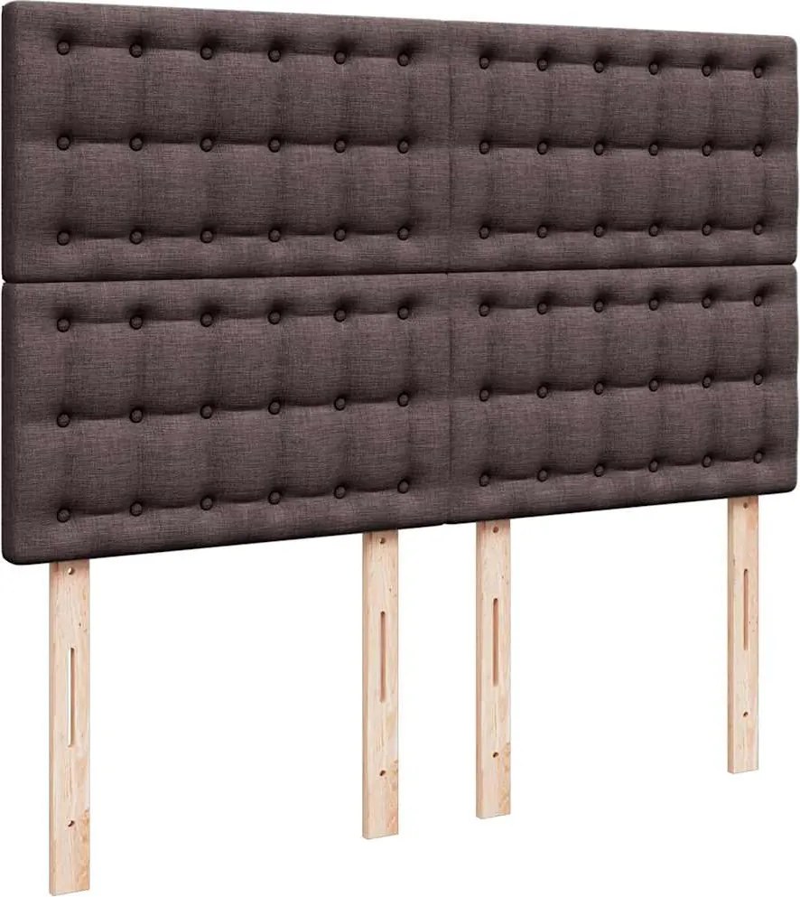 Box spring postel s matrací tmavě hnědá 140x190 cm textil 3292068