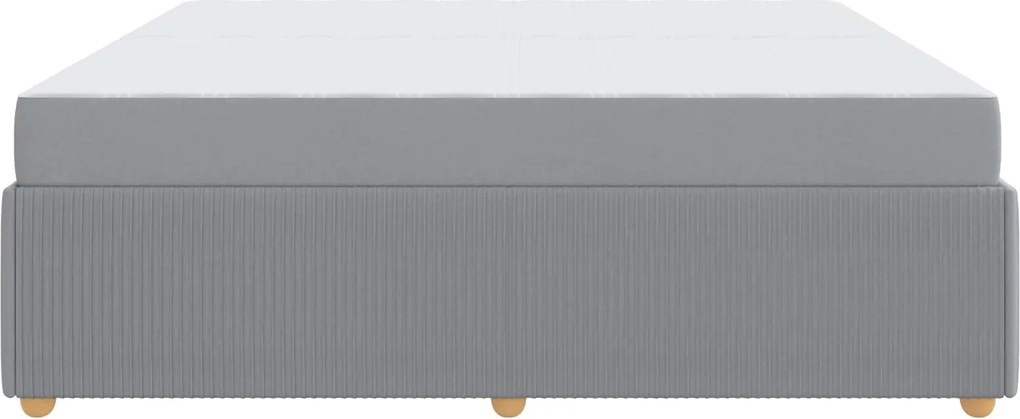 Rám postele Světle šedá 200 x 200 cm textil 3398431