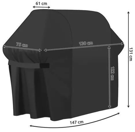 Krycí plachta na zahradní gril 131x130x75 cm