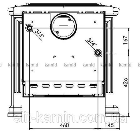 PLAMEN Litinová krbová kamna TENA TERMO - černá