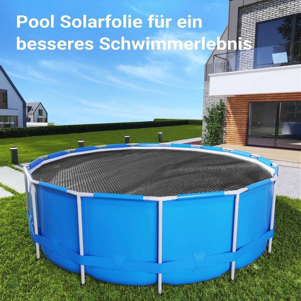 Bazénová fólie Wiltec – 3,6 m, černá (60245)