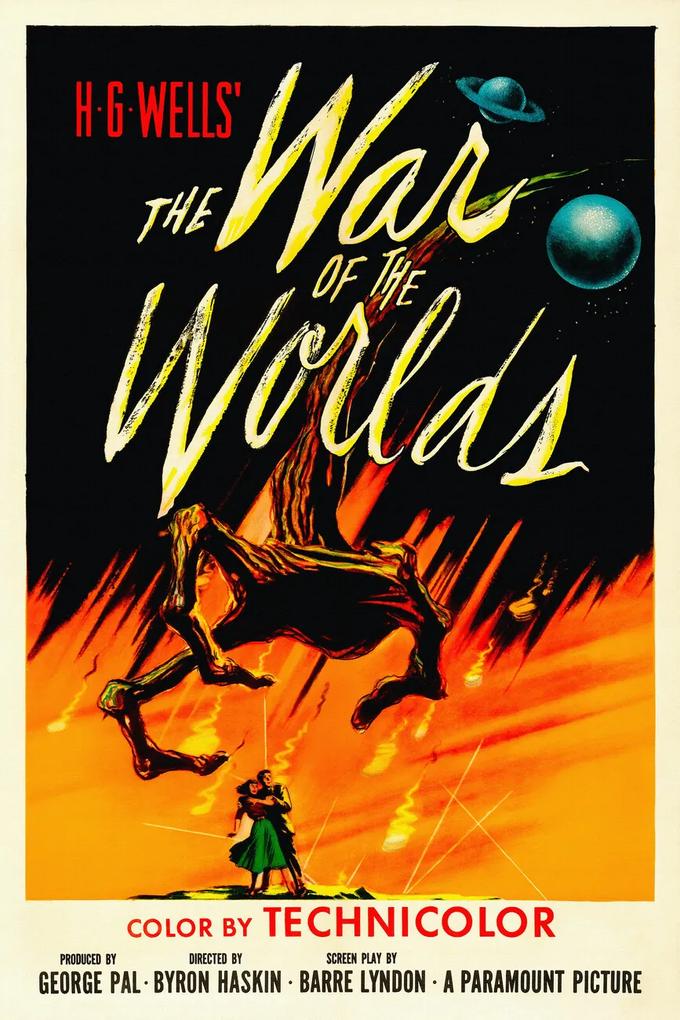 Obrazová reprodukce The War of the Worlds, H.G. Wells (Vintage Cinema / Retro Movie Theatre Poster / Iconic Film Advert), (26.7 x 40 cm)