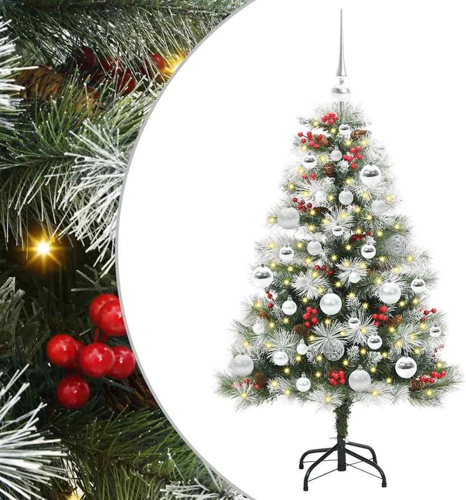Umělý vánoční stromeček Zelená a bílá 120 cm PVC, kov a plast 3395166