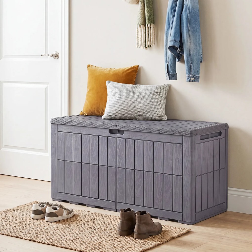 Costway Úložný box odolný proti povětrnostním vlivům 380 L venkovní úložný box