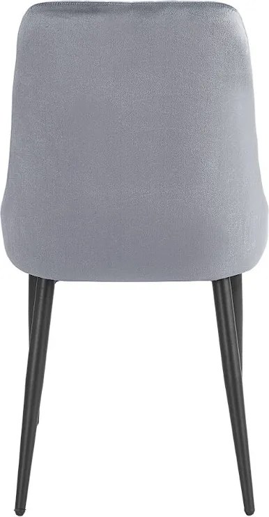 JU Velurová židle VARIS, šedá