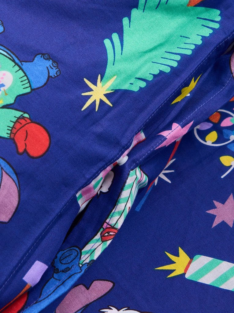 Sinsay - Sada ložního prádla se vánočním vzorem Stitch - námořnická modrá