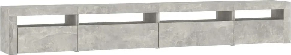 TV skříňka s LED osvětlením betonově šedá 270 x 35 x 40 cm 3152749