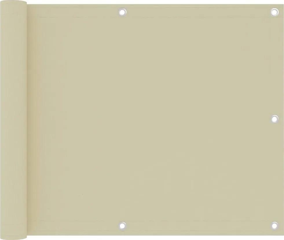 vidaXL Balkónová zástěna 75 x 500 cm oxfordská látka [134866] Barva: Černá