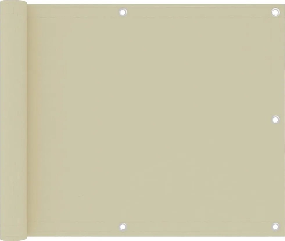 vidaXL Balkónová zástěna 75 x 500 cm oxfordská látka [134866] Barva: Písková