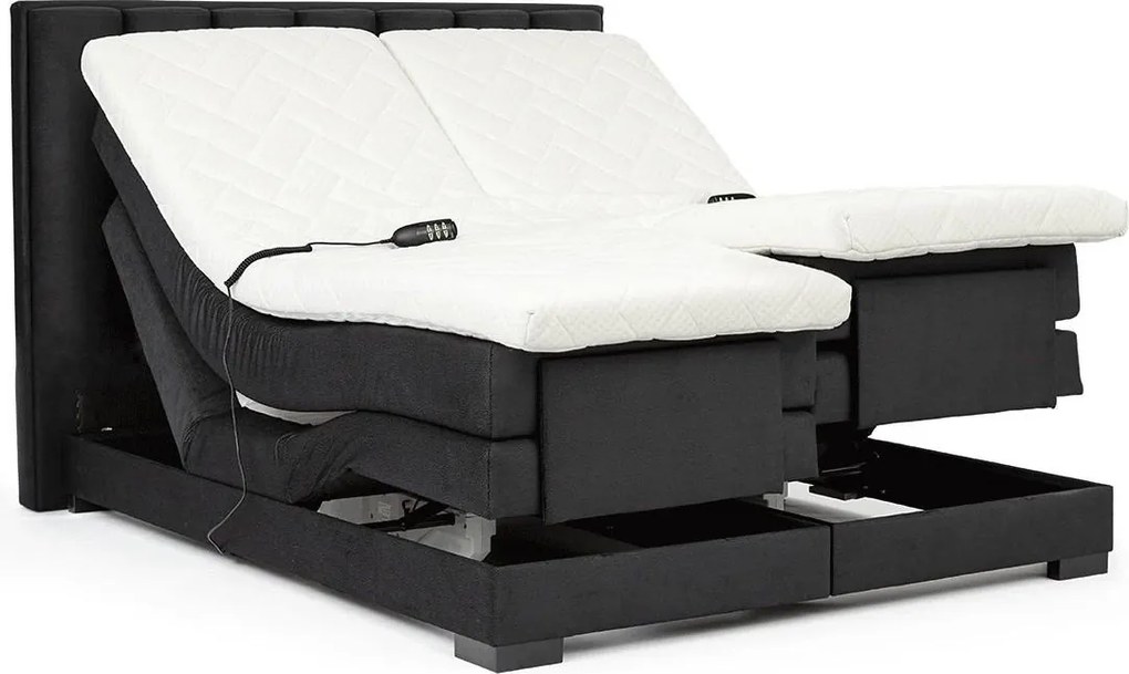 Kontinentální postel VENETA boxspring s elektrickým polohováním 200X180, šedá (Sola 04)