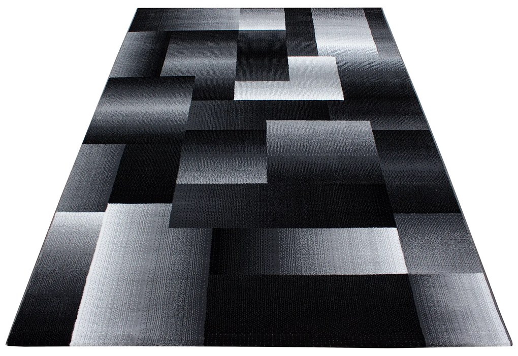 Ayyildiz, Kusový koberec Miami 6560 Black, 120x170, šedá, chodba / předsíň