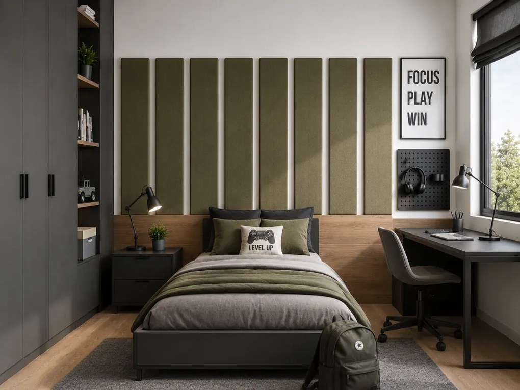 Rovný čalouněný panel na zeď VELUR Zvolte barvu: Cihlová, Zvolte rozměr: 20x70 cm, Uchycení na zeď: Se samolepícím suchým zipem