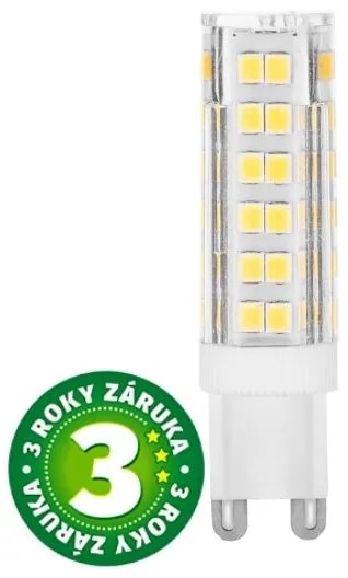 Akce 3+1: Prémiová LED žárovka G9 4,2W 450lm, studená, ekv. 39W, 3 roky