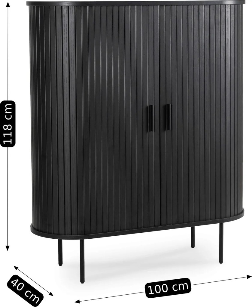 Komoda Trish 100 cm černá