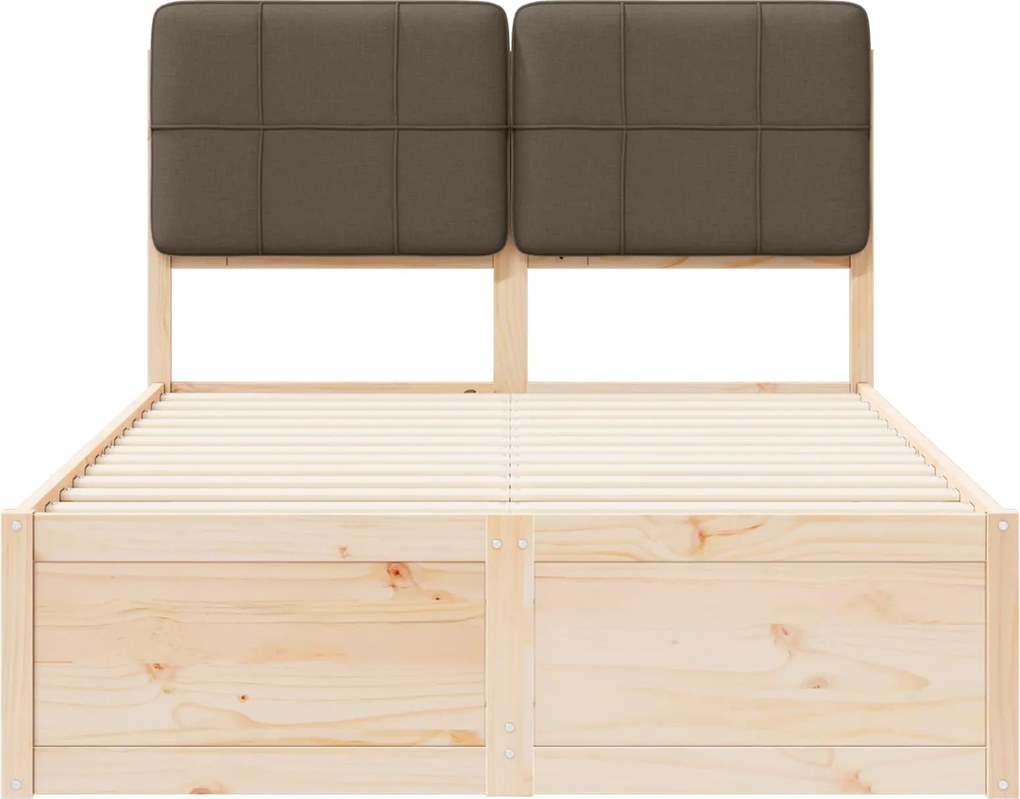 Rám postele s čalouněným čelem s čelo Taupe 120 x 200 cm 3405540