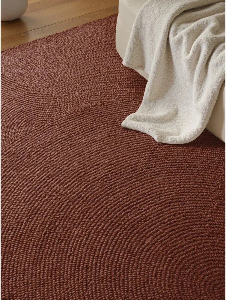 Ručně tkaný vlněný koberec v cihlové barvě 120x180 cm Calmio – Hanse Home