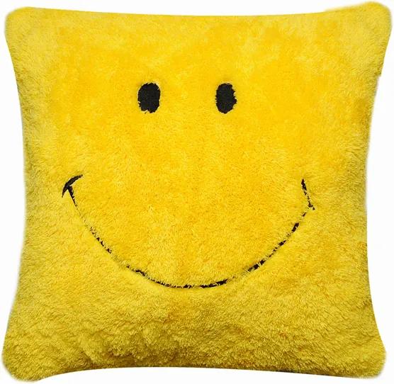 Povlak na polštář 40 x 40cm Smile - žlutá