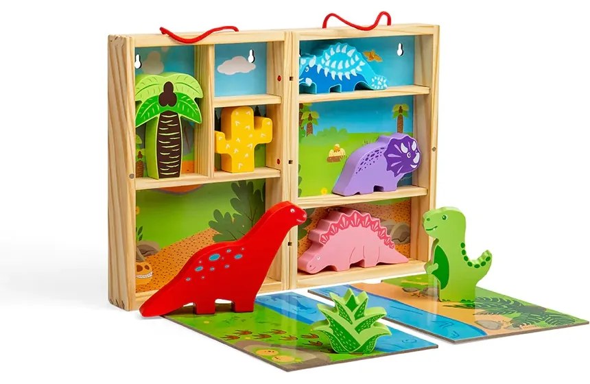 Bigjigs Toys Krabička na hraní dinosauři