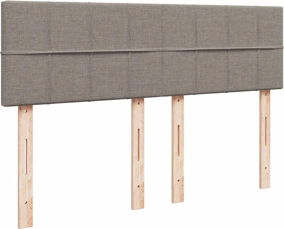 Box spring postel s matrací taupe 140x200 cm textil 3287483