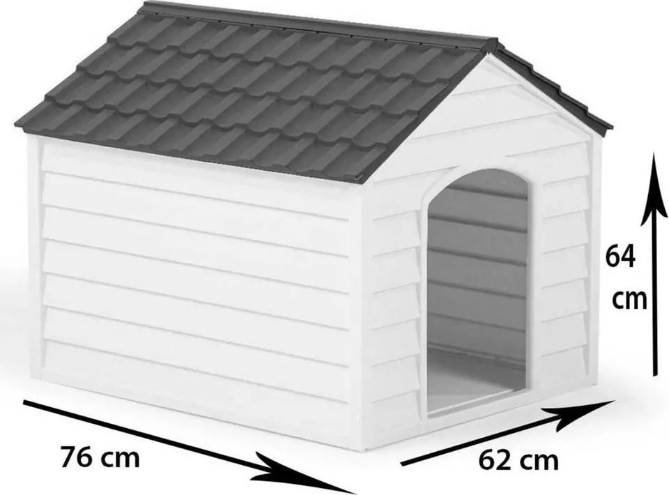 Domeček pro psa Dora (šedá + antracit)