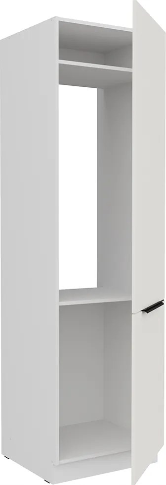 ARIA wh | vysoká skříňka 60 LO-210 2F na vestavnou lednici | 60 cm | ANTI FINGERPRINT povrch | bílá