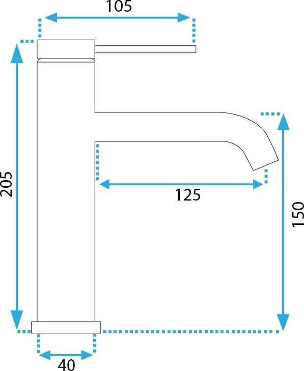 Nízká umyvadlová baterie Rea Clif nikl