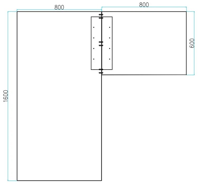 Rohový kancelářský psací stůl PRIMO FLEXIBLE 1600 x 1600 mm, wenge