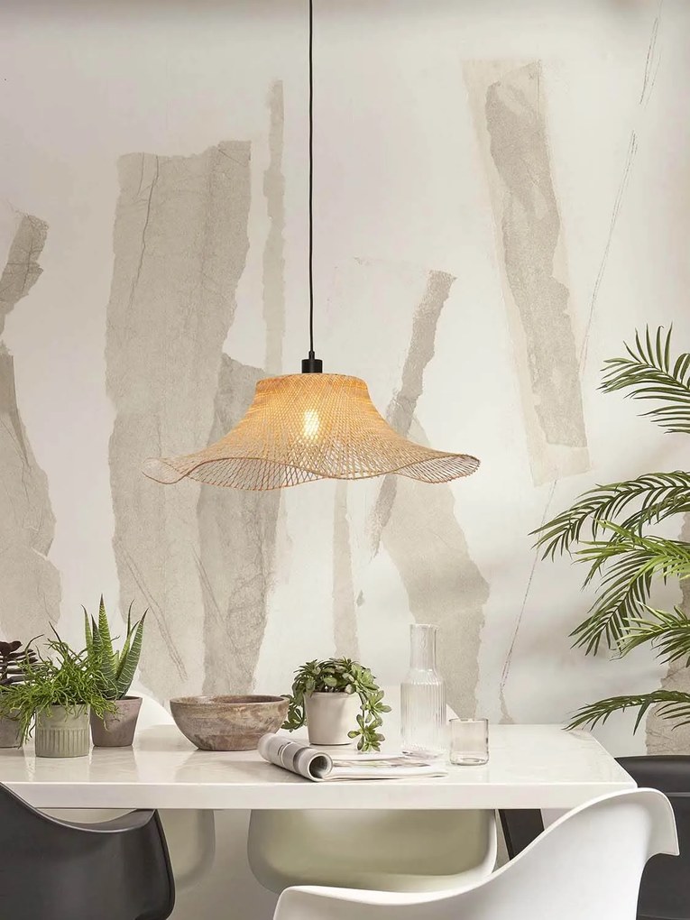 Stropní visící lampa ibiza l 65 x 20 cm přírodní MUZZA