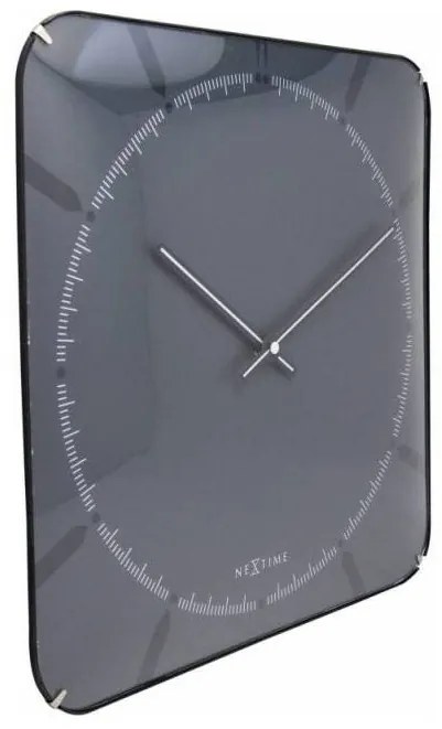 Designové nástěnné hodiny 3173 Nextime Michael Dome Grey 35cm