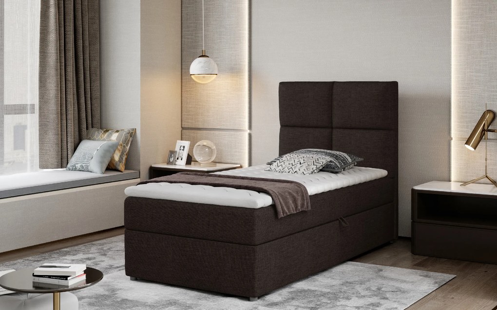 Rivia boxspring postel 90x200 Materiál / Dekor: Monolith 48