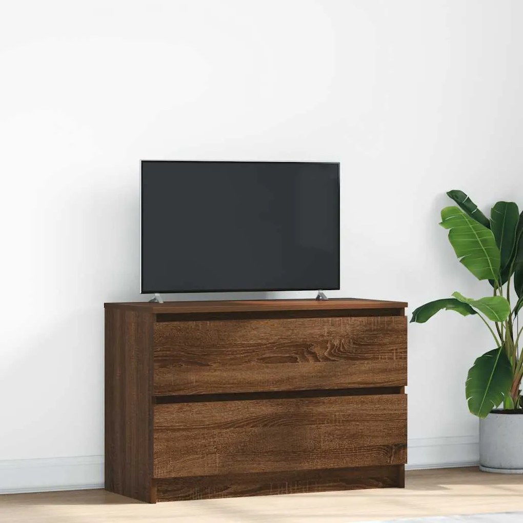 TV skříňka hnědý dub 80x35x54 cm kompozitní dřevo