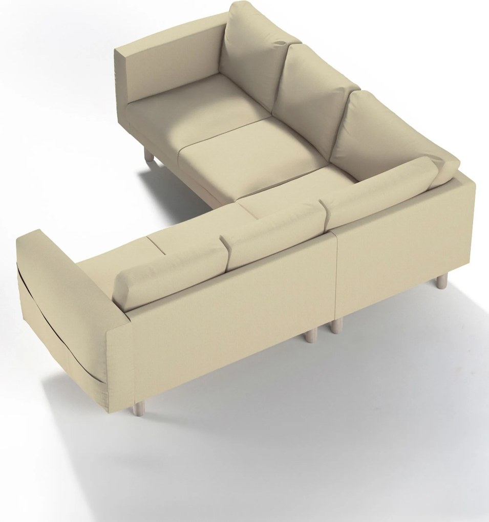 Potah na pohovku IKEA Norsborg rohová 4-místná barva krémová látka lesklé, pletený vzor