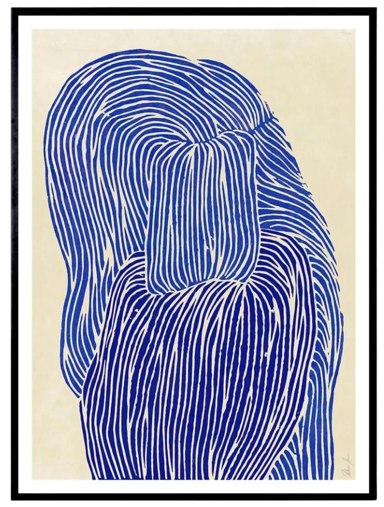 THE POSTER CLUB Autorský plakát Deep Blue by Rebecca Hein 50 x 70 cm, modrá barva, papír