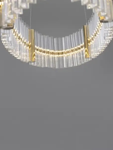 LED stmívatelný platinum zlaté designové svítidlo Kezo 130
