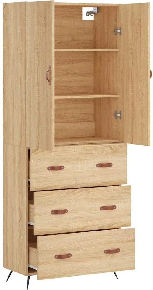 Skříň highboard dub sonoma 69,5 x 34 x 180 cm kompozitní dřevo 3195822