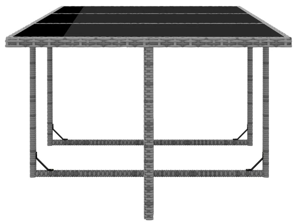 vidaXL 11dílný zahradní jídelní set s poduškami polyratan šedý